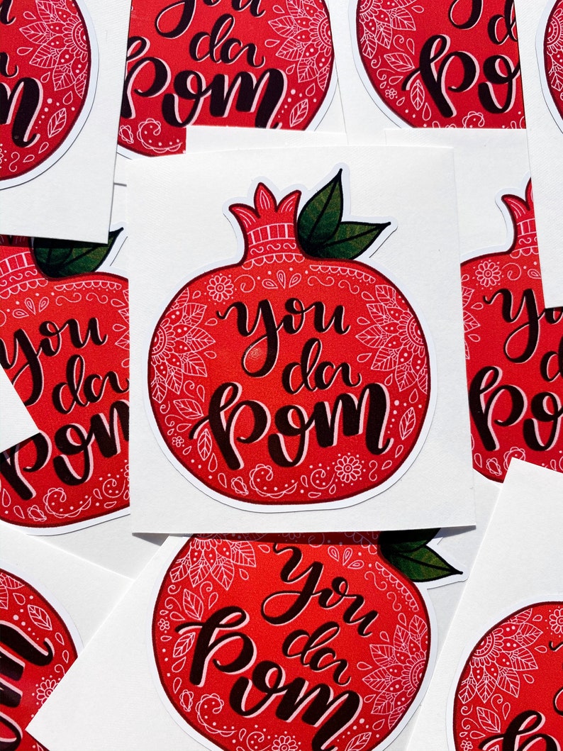 Pomegranate Sticker | Fruit Stickers | You Da Pom | Stickers for ...
