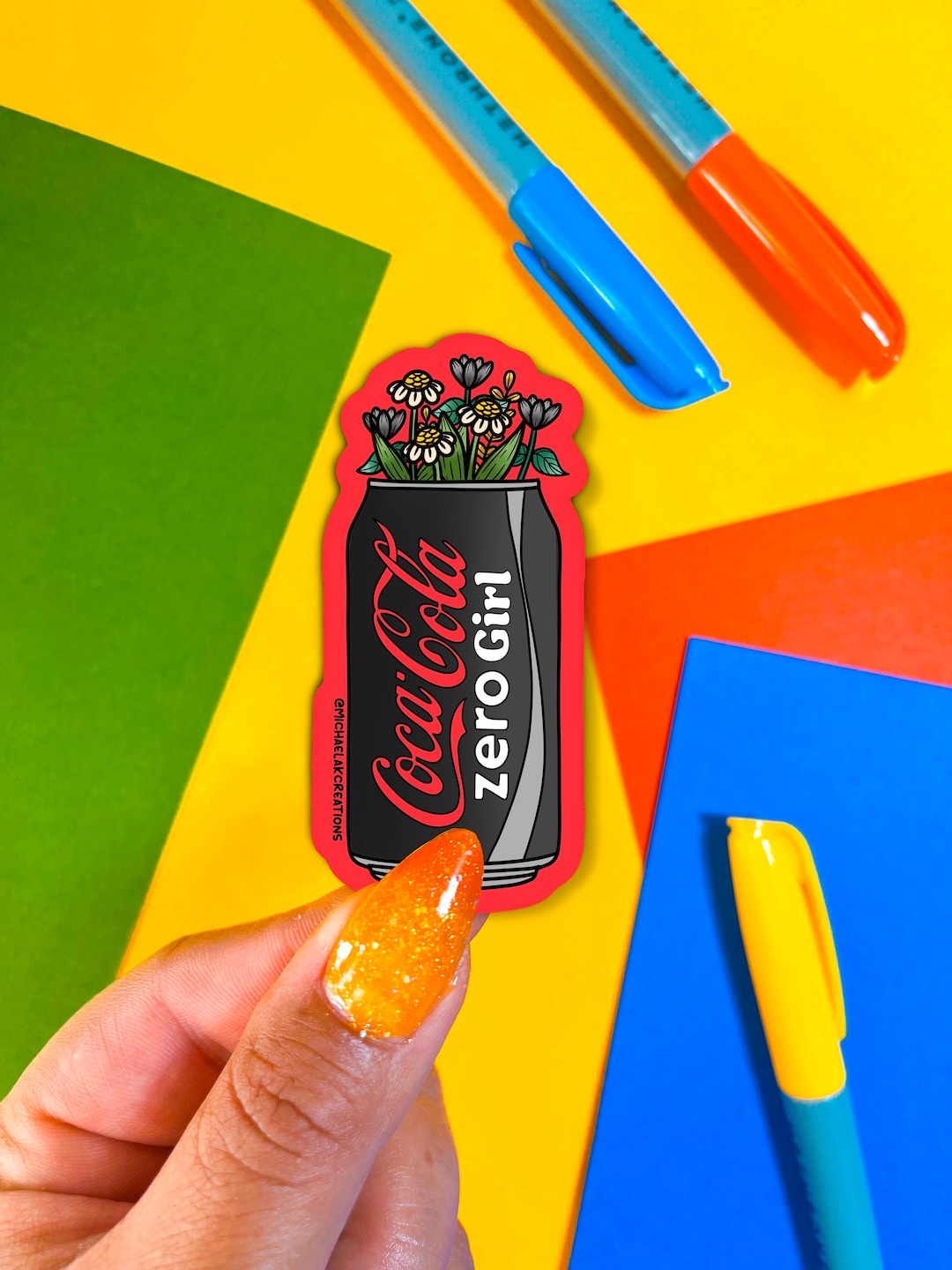 Coke Zero Girl Sticker,stickers for Hydroflask,laptop Sticker,cute Car ...