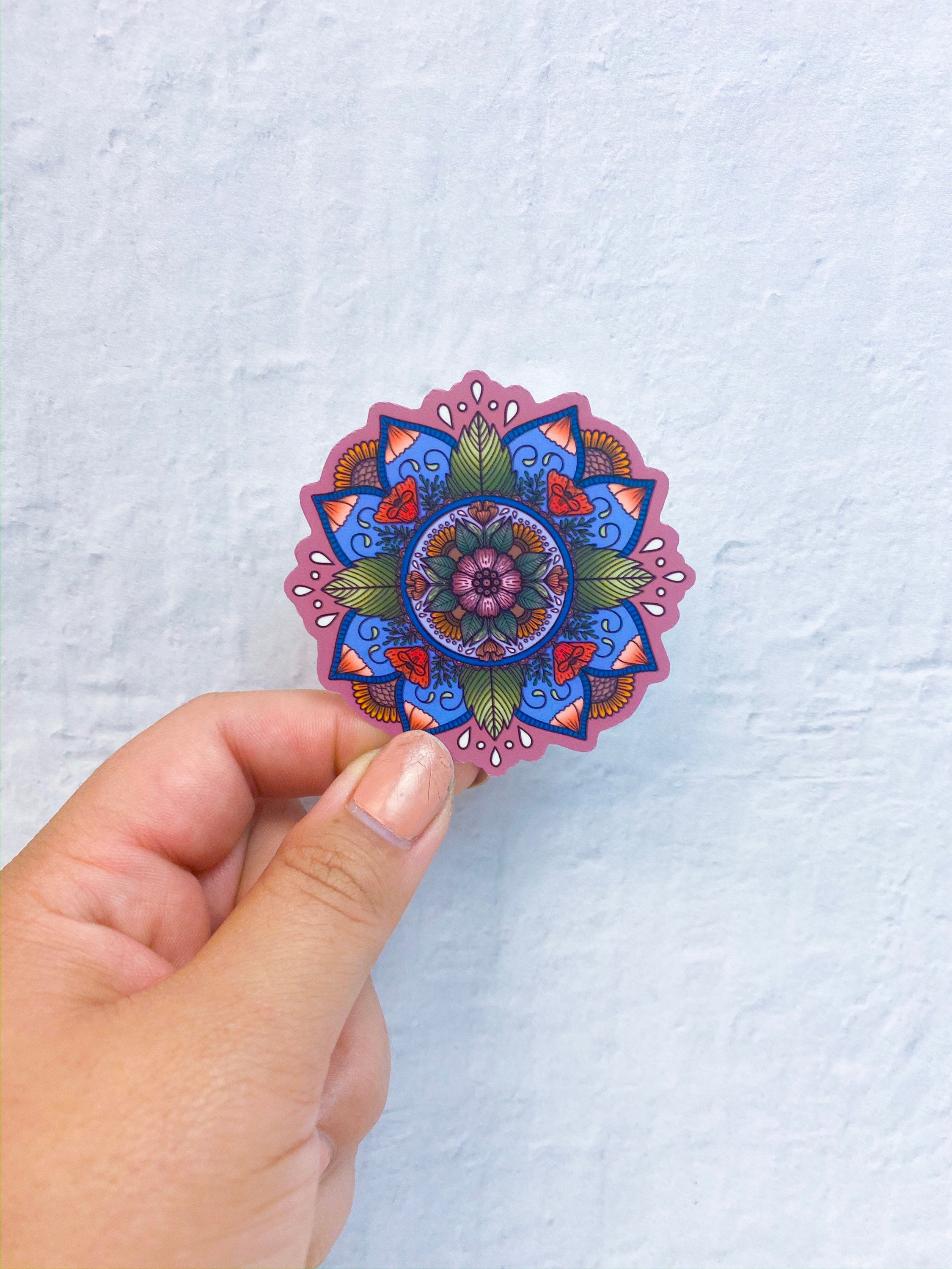Floral Mandala Sticker Mandala Sticker stickers Stickers - Etsy