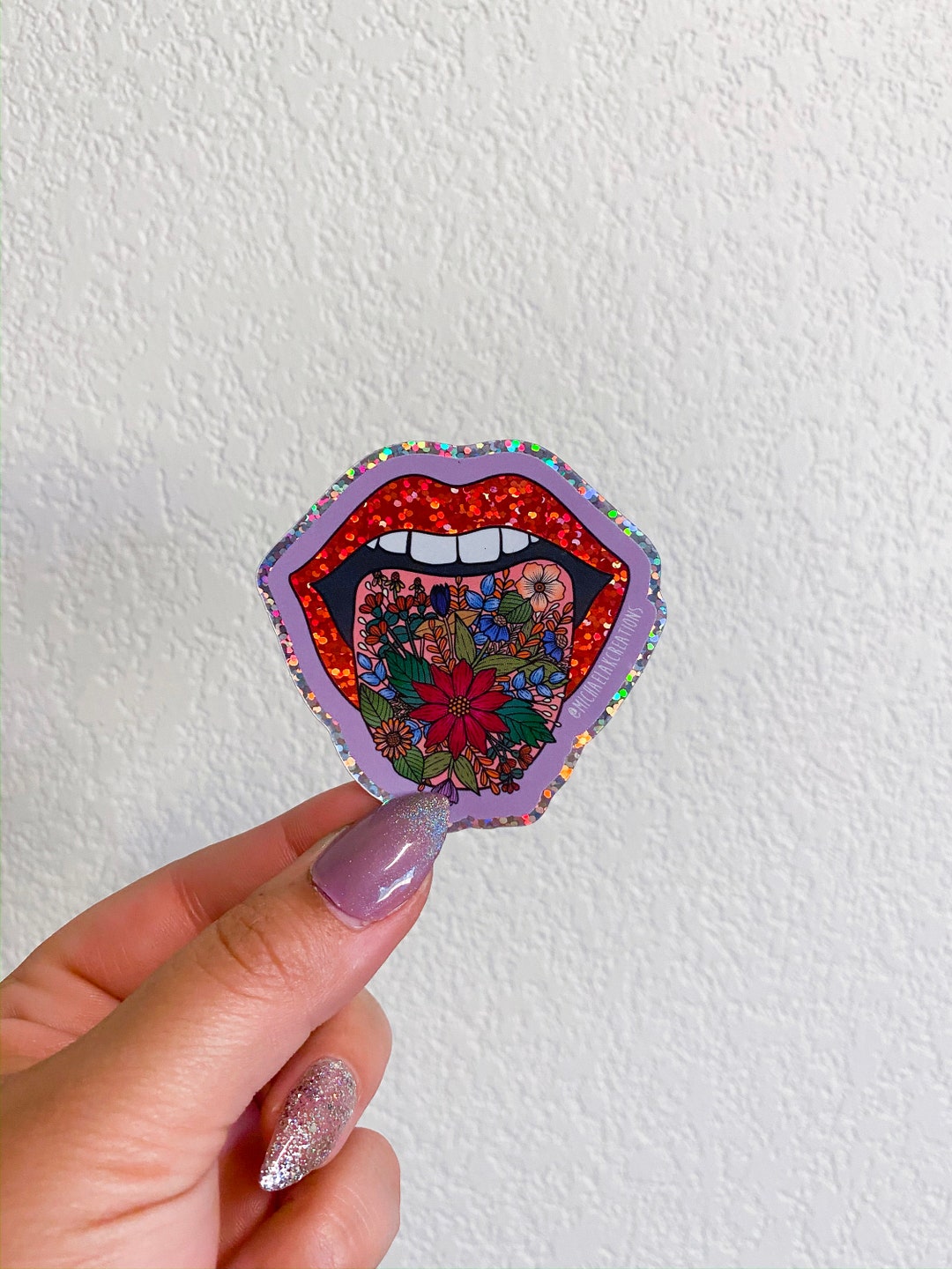 Mouth Sticker | Flower Mouth Sticker | Stickers for Hydroflask |flower ...
