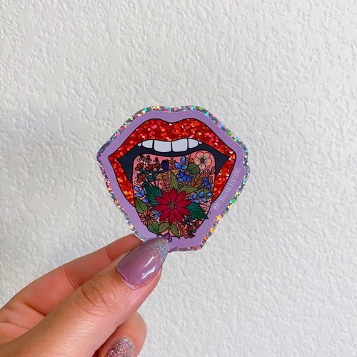 Mouth Sticker Flower Mouth Sticker Stickers for Hydroflask - Etsy