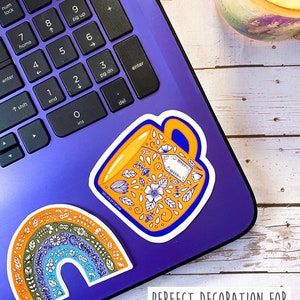 Coffee Cup Sticker | Stickers for Hydroflask | Laptop Sticker | Gift ...