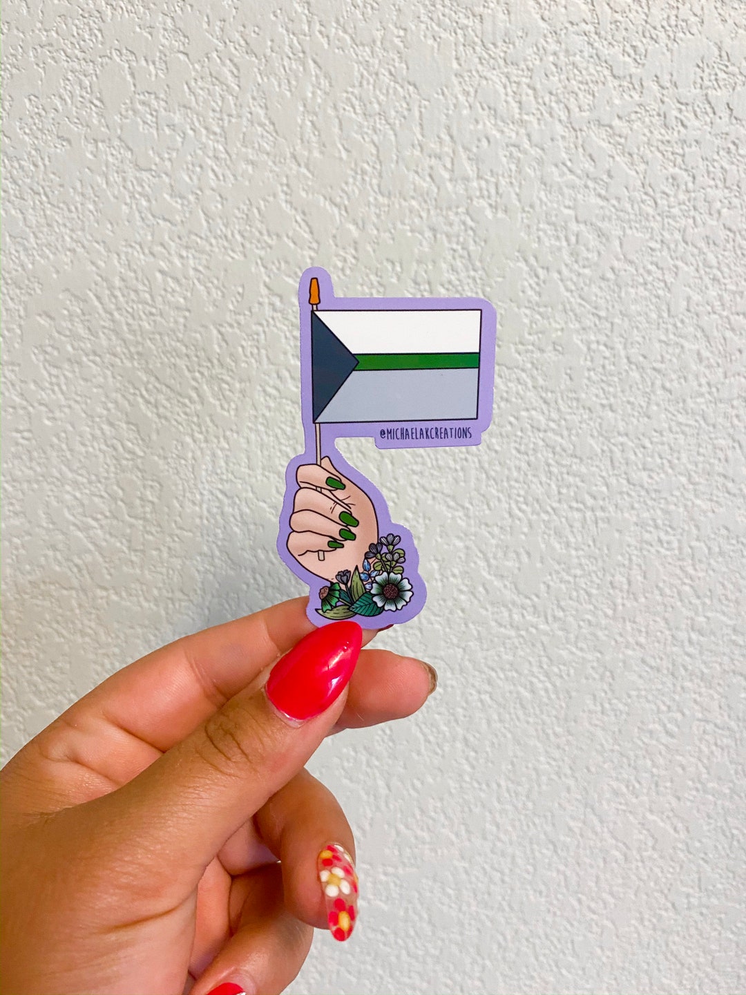 Demi-romantic Flag Sticker |stickers for Hydroflask | Pride Stickers ...