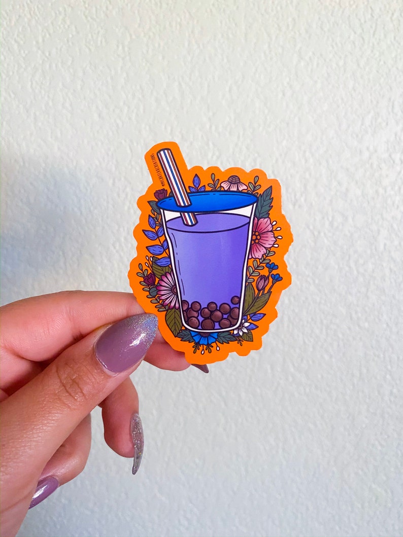 Taro Tea Sticker Tea Sticker boba Sticker Stickers for - Etsy