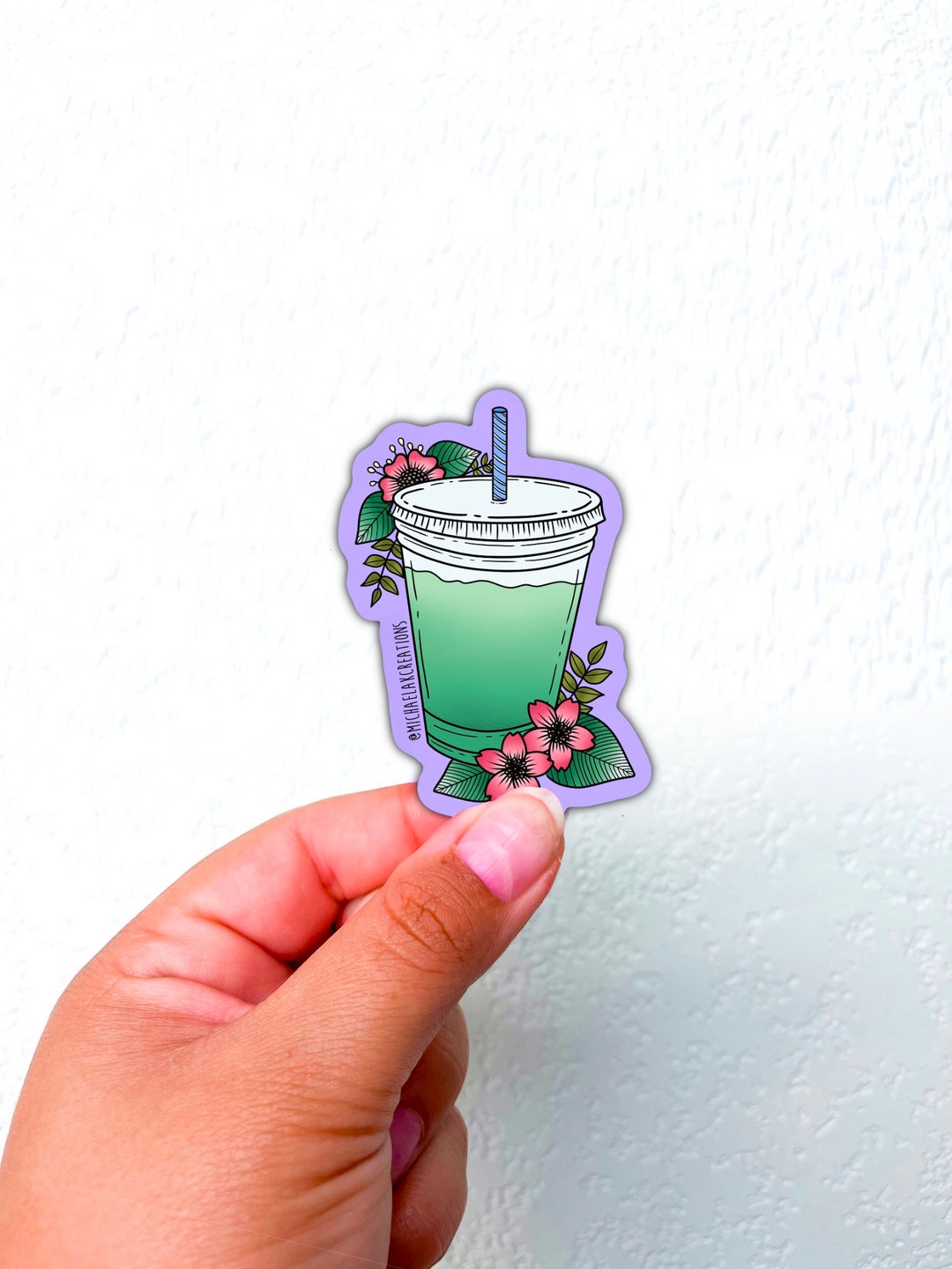 Matcha Latte Sticker stickers for Hydroflaskstickerslaptop - Etsy