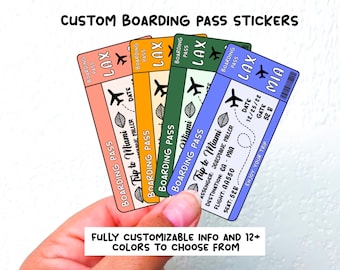 Custom Ticket Sticker - Etsy