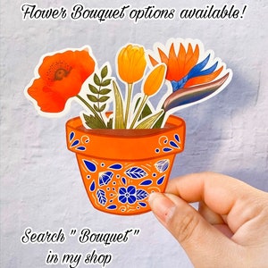 Zinnia Sticker | Flower Sticker | Stickers for Hydroflask | Laptop ...