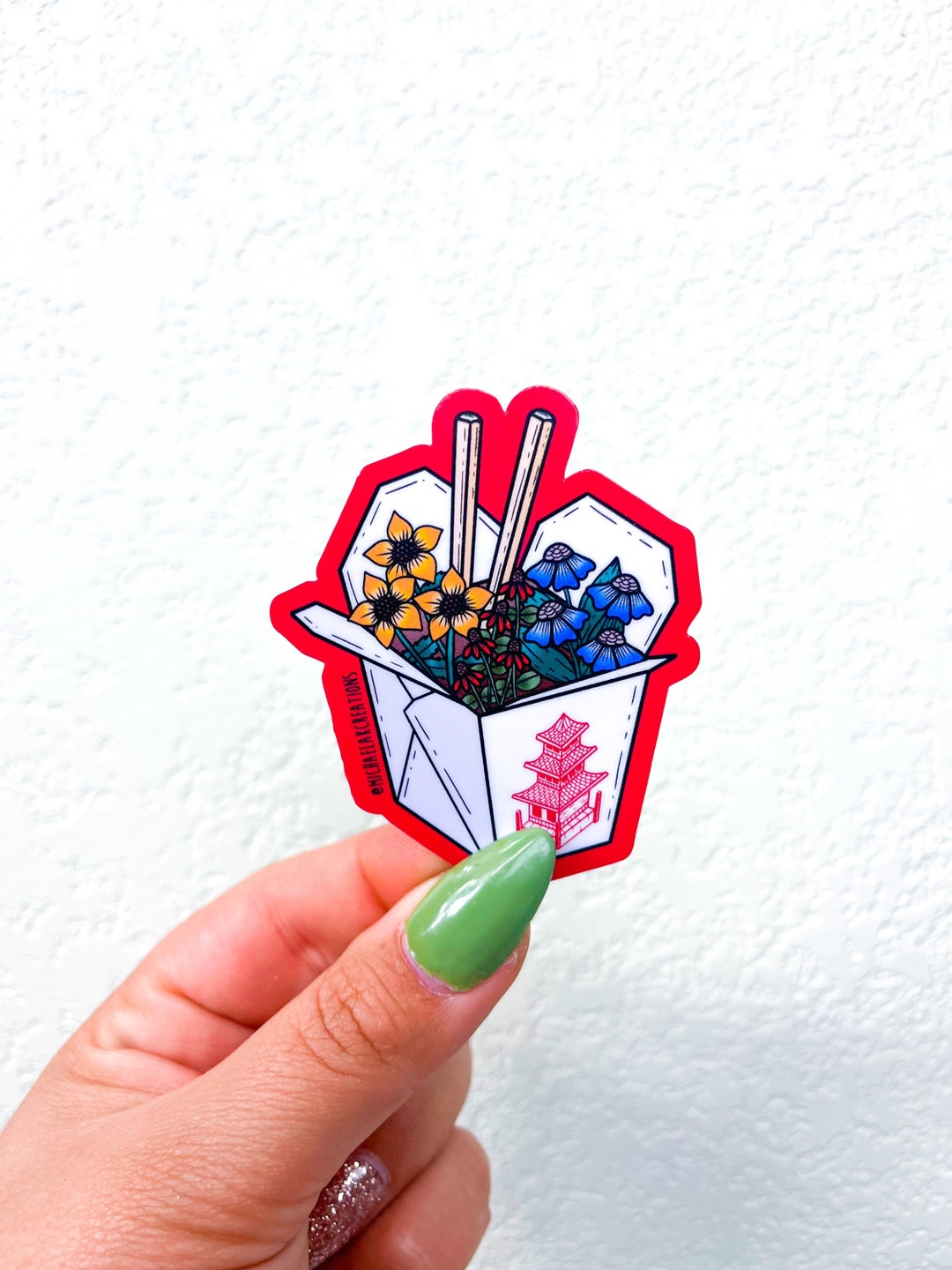 Chinese Food Box Sticker |food Sticker|noodle Sticker |hydro Flask ...