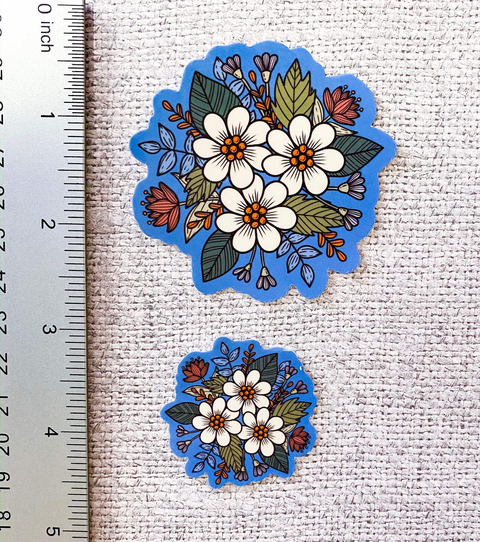 Blue and White Flower Cluster Sticker |stickers | Stickers for ...