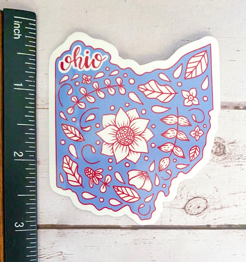 Ohio Sticker States Stickers OH Sticker Stickers for - Etsy