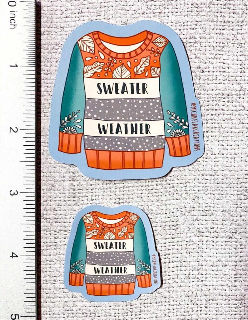 Sweater sticker sweater weather sticker Stickers Stickers | Etsy