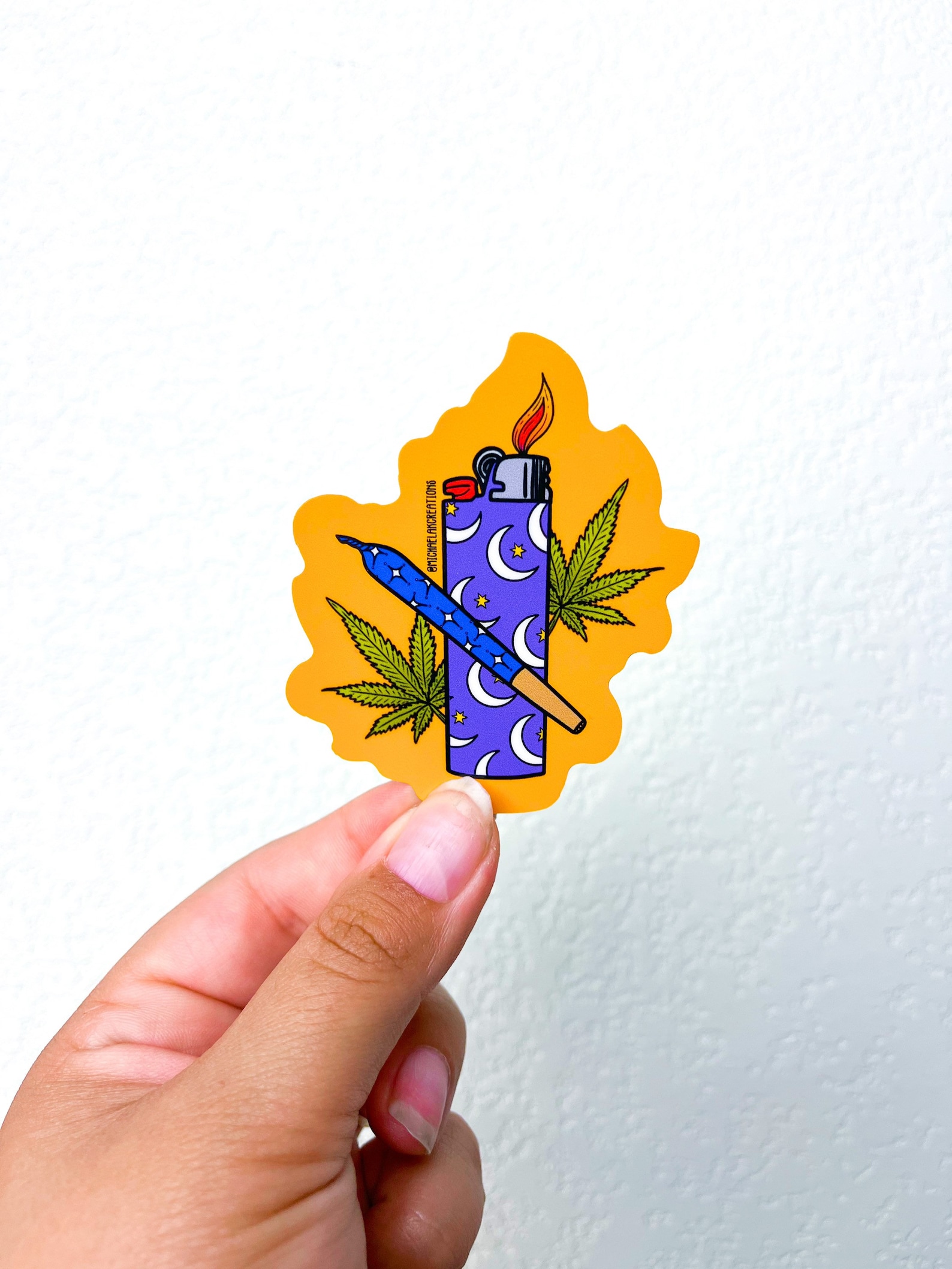 Yellow Lighter Sticker 420 Sticker stickers for - Etsy