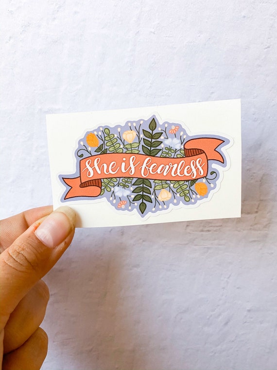 She is Fearless Sticker Feminist Sticker Motivational - Etsy