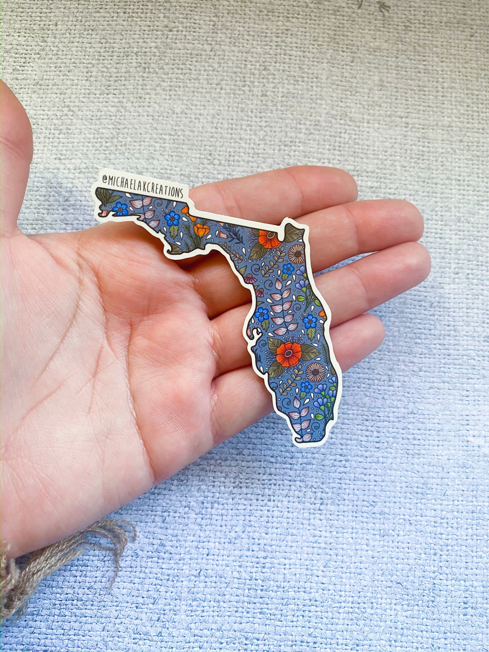 Florida Sticker States Stickers FL Sticker Stickers for | Etsy