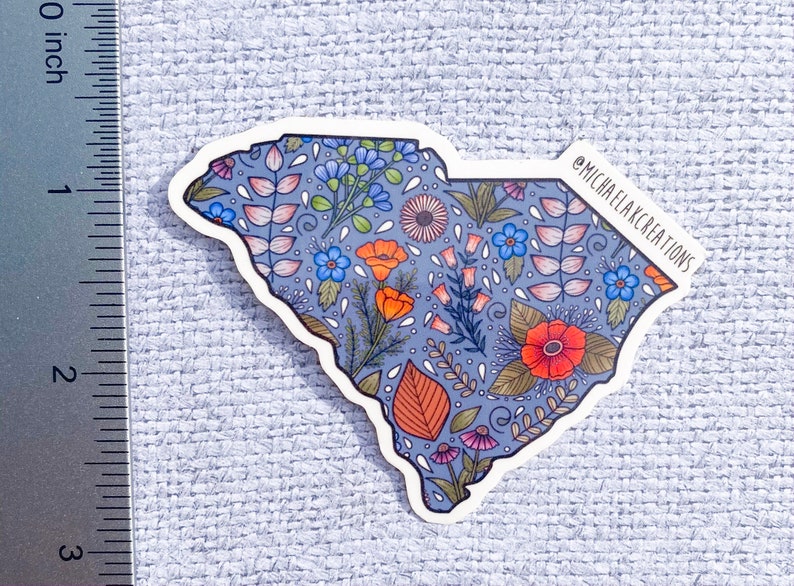 South Carolina Sticker SC Sticker Stickers for Hydroflask - Etsy