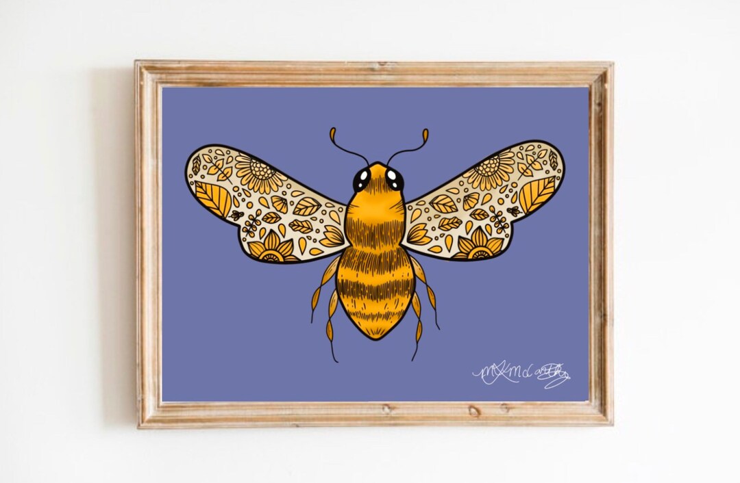 Impresión de abejas / Arte digital de las abejas / Arte de abejas ...