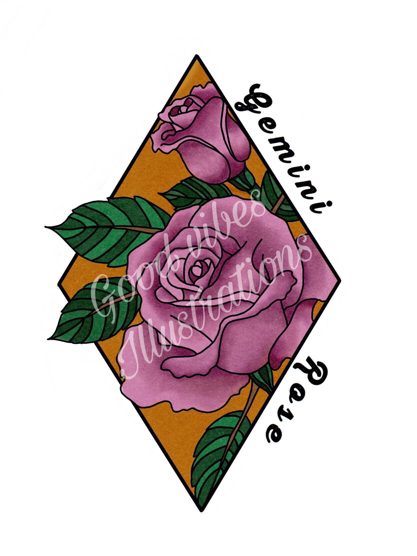 Gemini Zodiac Floral Printable - Etsy