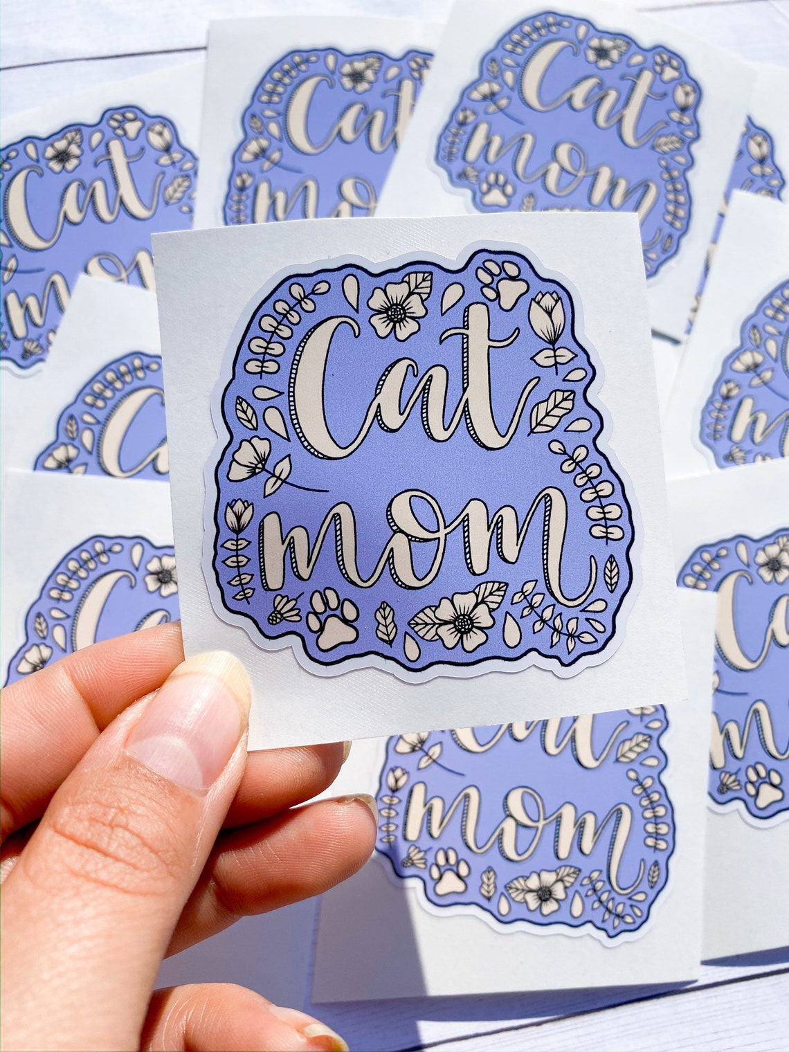 Cat Mom Vinyl Sticker Cat Sticker Stickers for Hydroflask - Etsy