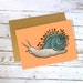 Animal Greeting Card Snail Card Floral Greeting Card - Etsy