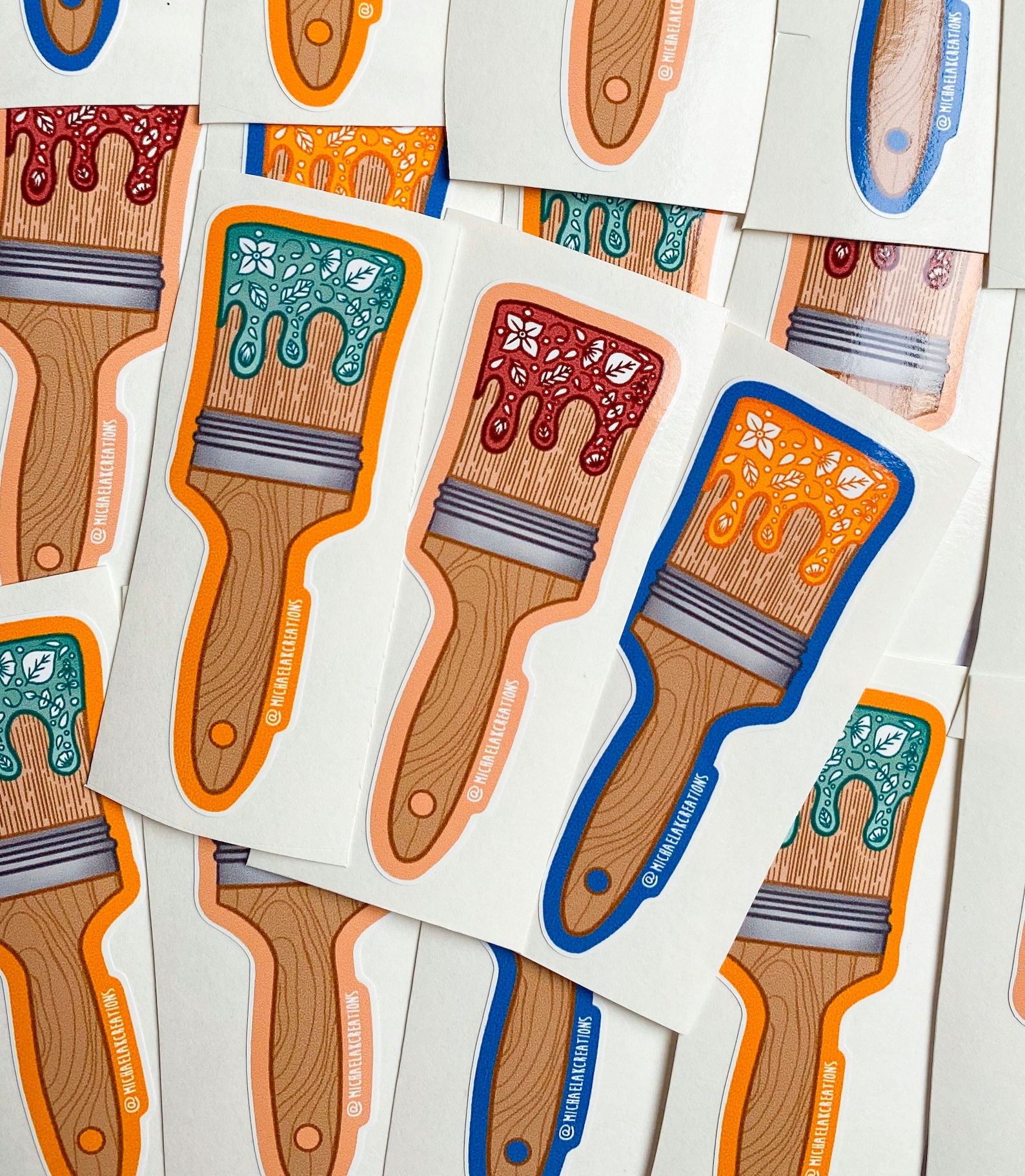 Paint Brush Sticker Artist Stickers Stickers for | Etsy