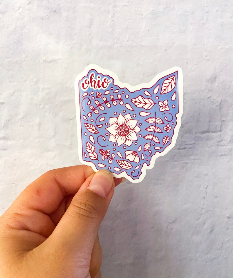 Ohio Sticker States Stickers OH Sticker Stickers for - Etsy