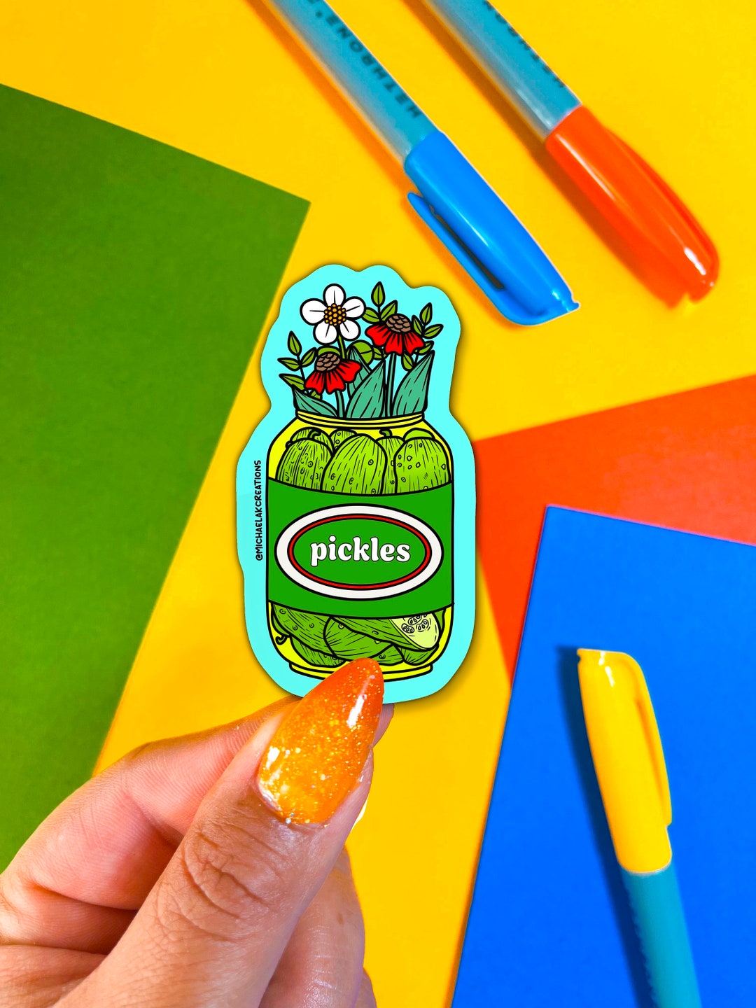 Pickle Jar Sticker,stickers for Hydroflask,laptop Sticker,cute Car ...