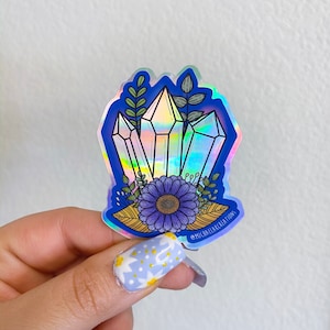 Holographic Crystal Sticker | Witchy Sticker |crystal | Stickers for ...