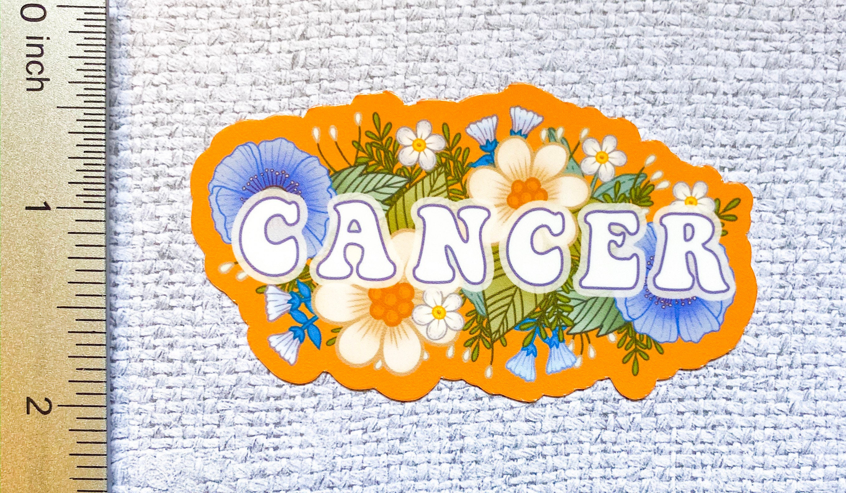Cancer Sticker Zodiac Sticker Floral Cancer Sticker - Etsy