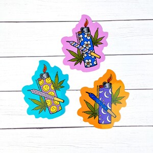 Yellow Lighter Sticker |420 Sticker |stickers for Hydroflask|flower ...