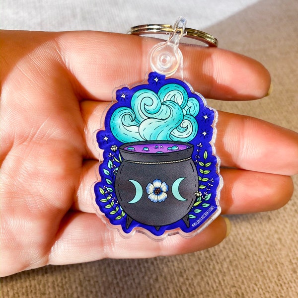 Witch Keychain - Etsy