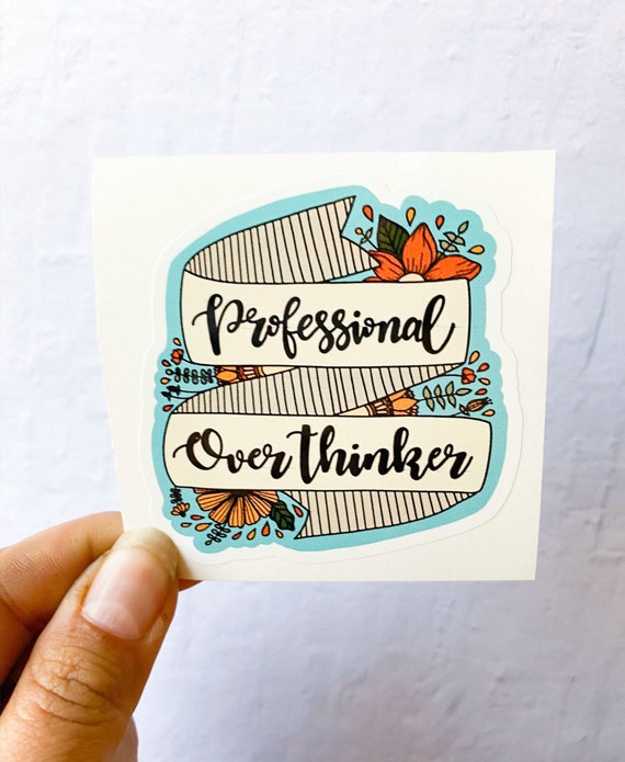 Professional Over Thinker Sticker Stickers for Hydroflask | Etsy