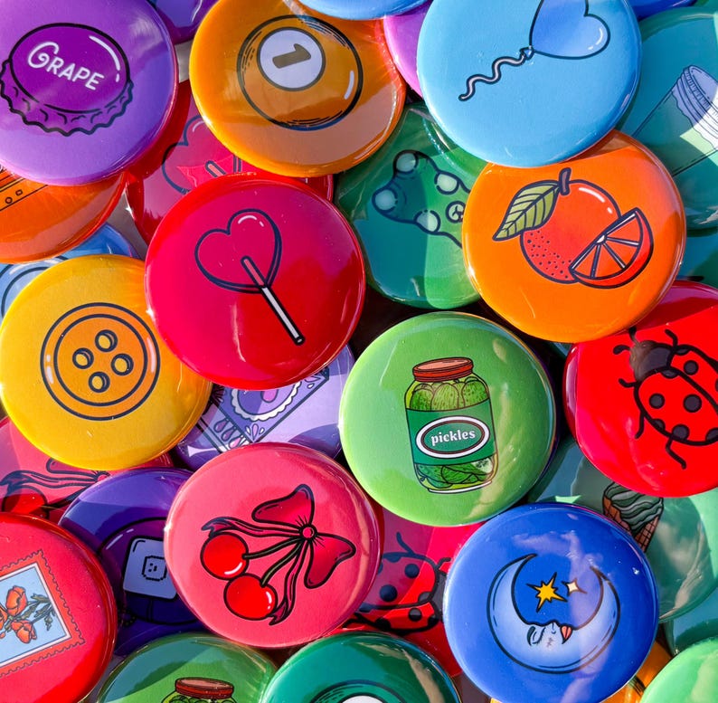 CHOOSE - Button Pack (3, 6, 10 Buttons) | Cute Pin Pack | Button Pins ...