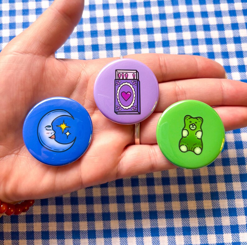 CHOOSE - Button Pack (3, 6, 10 Buttons) | Cute Pin Pack | Button Pins ...
