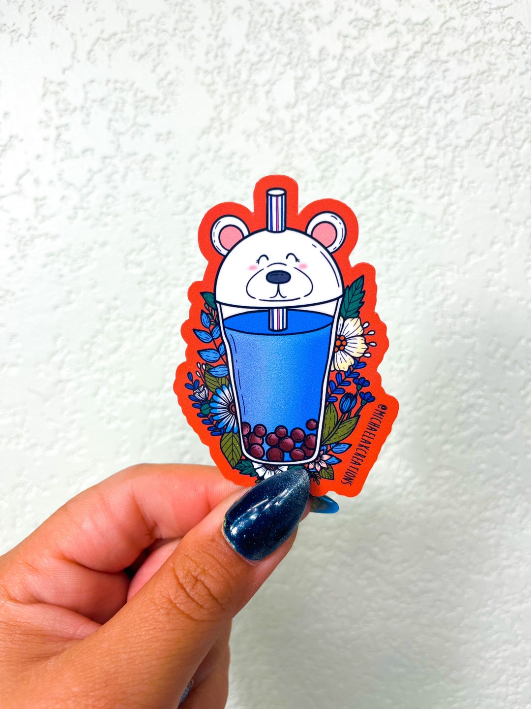 Boba Polar Bear Sticker|boba Animal Sticker|boba Sticker|stickers for ...