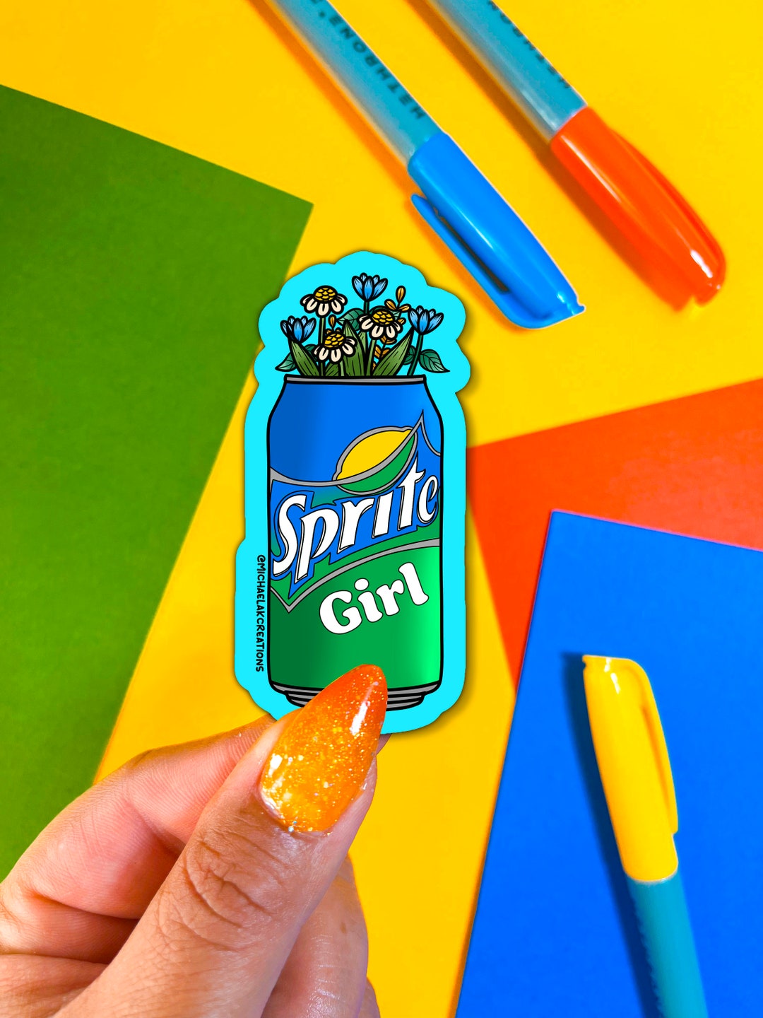 Sprite Girl Sticker |stickers for Hydroflask |laptop Stickers ...