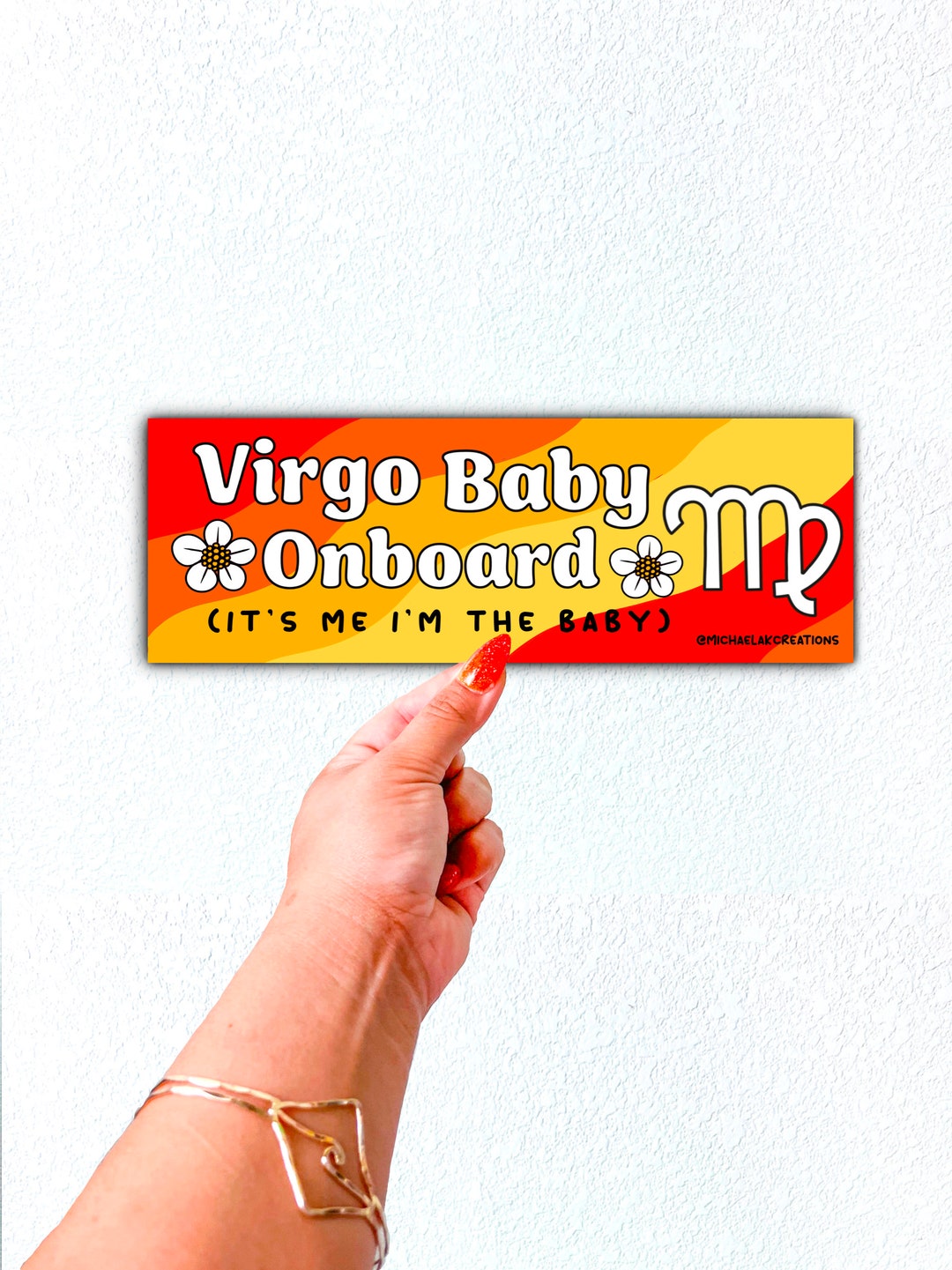 Virgo Baby Baby Bumper Sticker | Zodiac Bumper Stickers | Waterproof ...