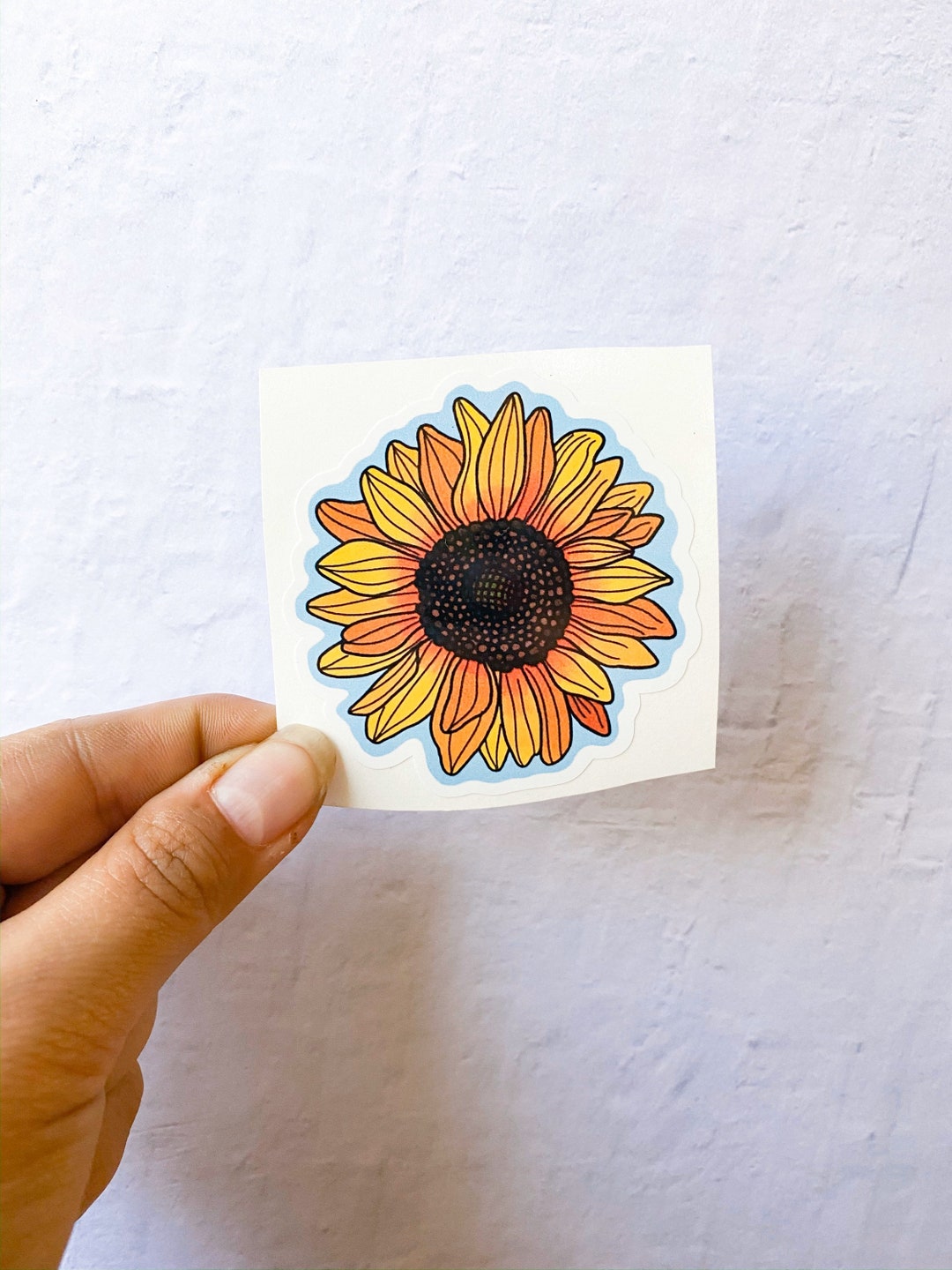 Sunflower Vinyl Sticker | Flower Stickers | Laptop Sticker | Stickers ...