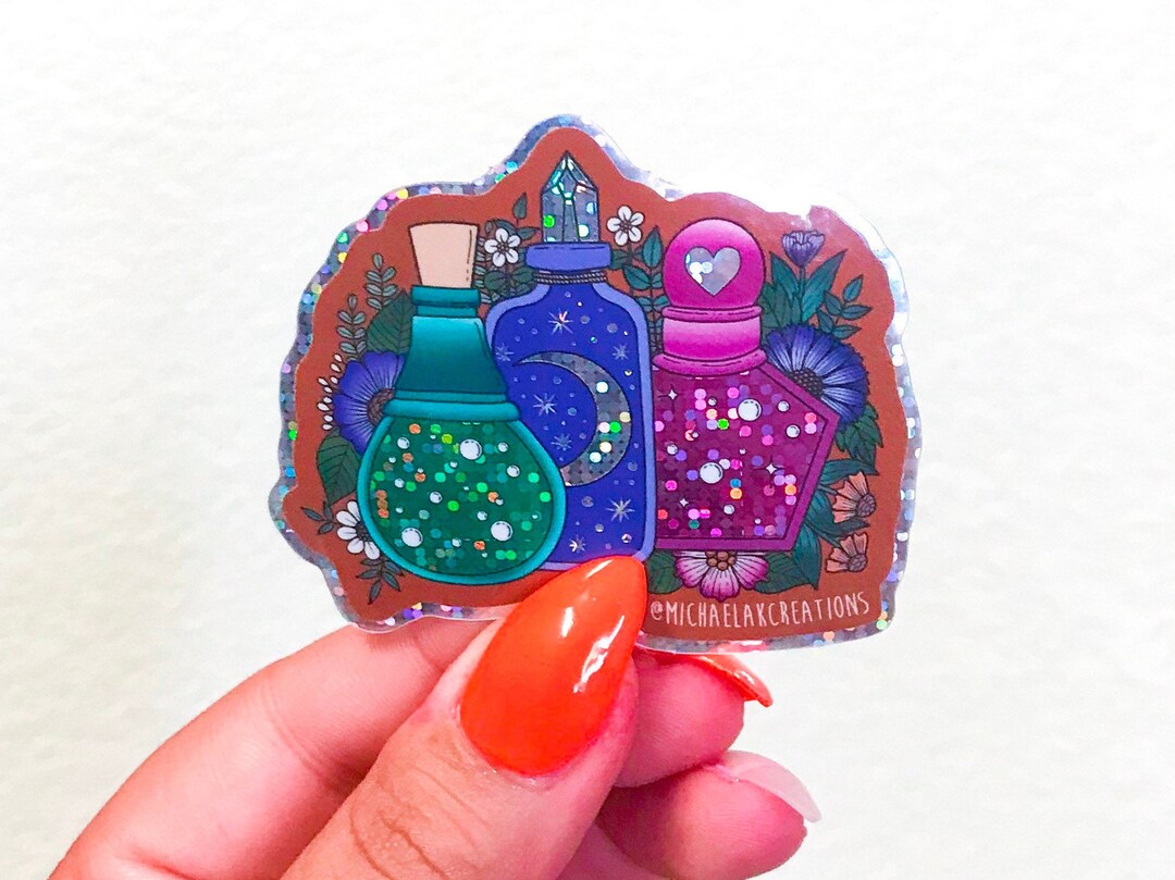 Holographic Potion Bottles Sticker| Stickers for Hydroflask | Laptop ...