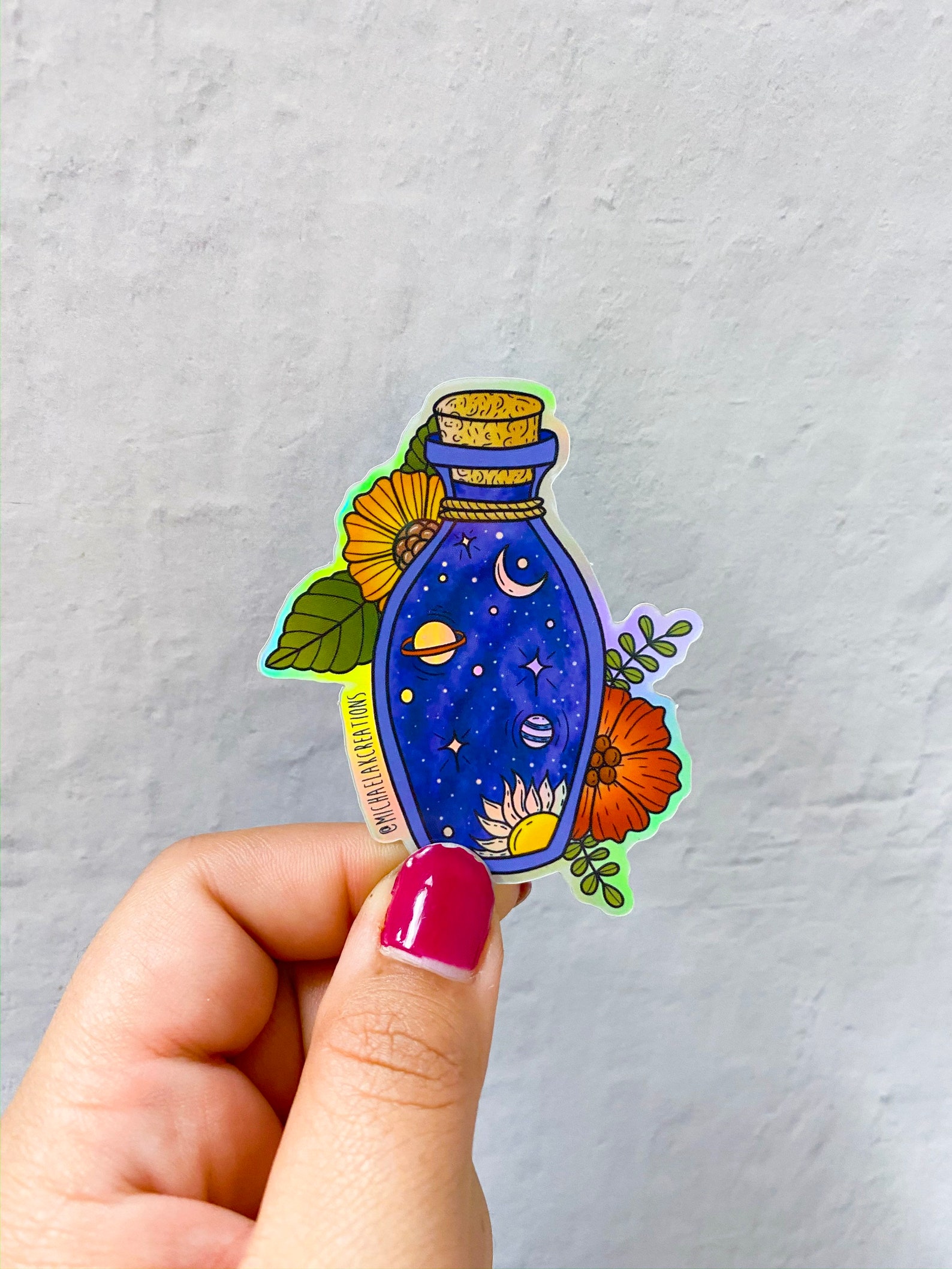 Galaxy Sticker Holographic Stickers Space Stickers | Etsy