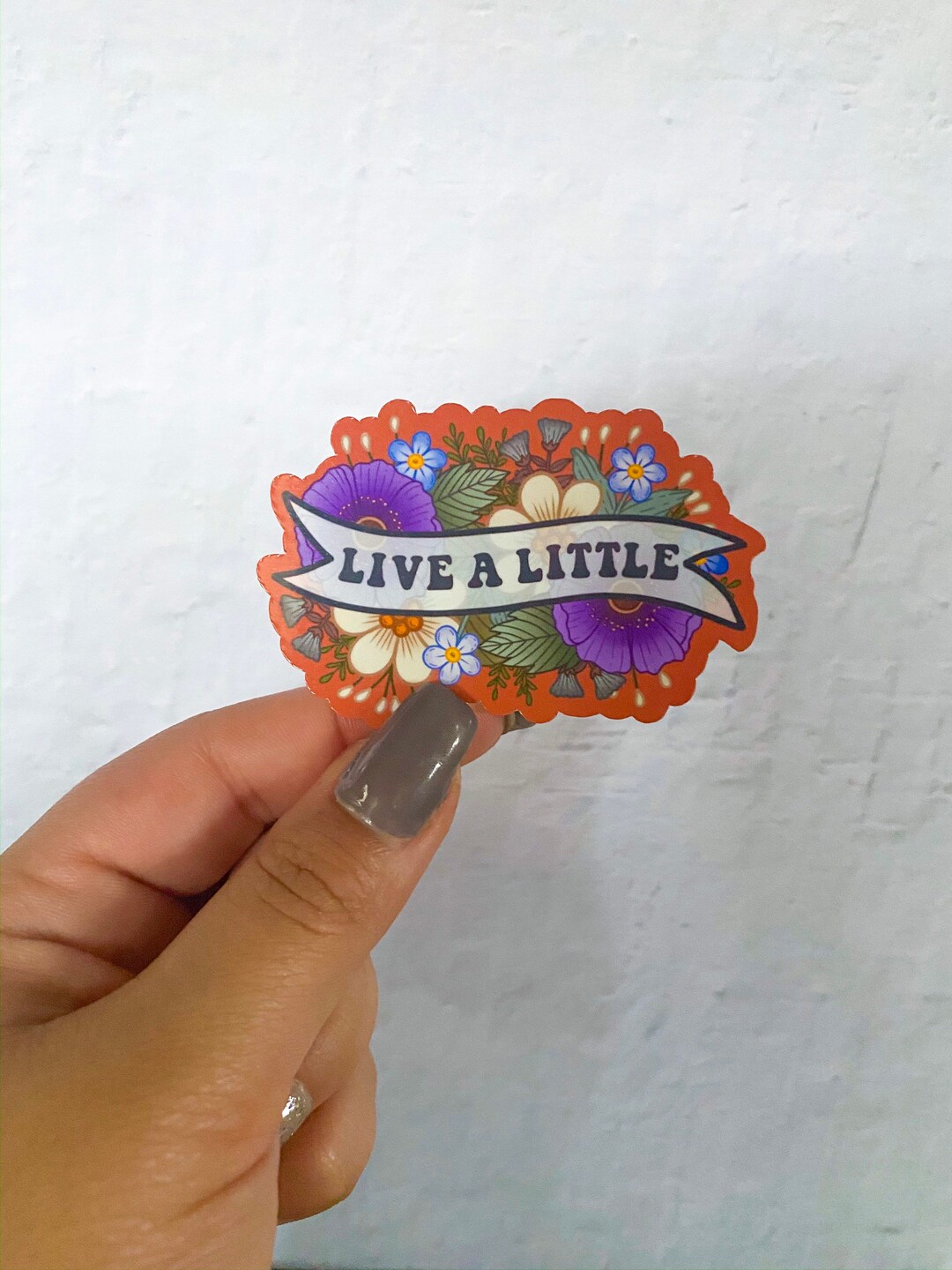 Live a Little Sticker |stickers | Stickers for Hydroflask | Laptop ...