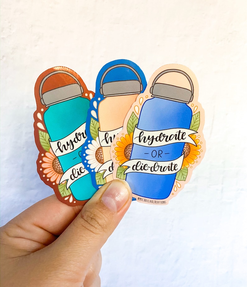 Hydrate or Diedrate Sticker Stickers for Hydroflask Laptop - Etsy