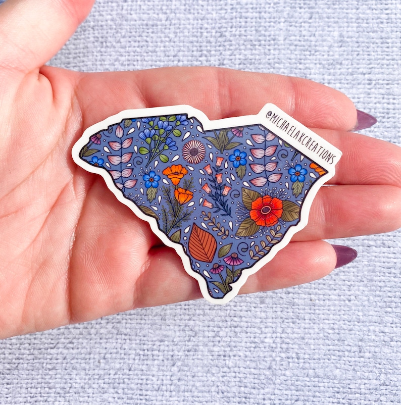 South Carolina Sticker SC Sticker Stickers for Hydroflask - Etsy