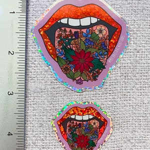 Mouth Sticker | Flower Mouth Sticker | Stickers for Hydroflask |flower ...