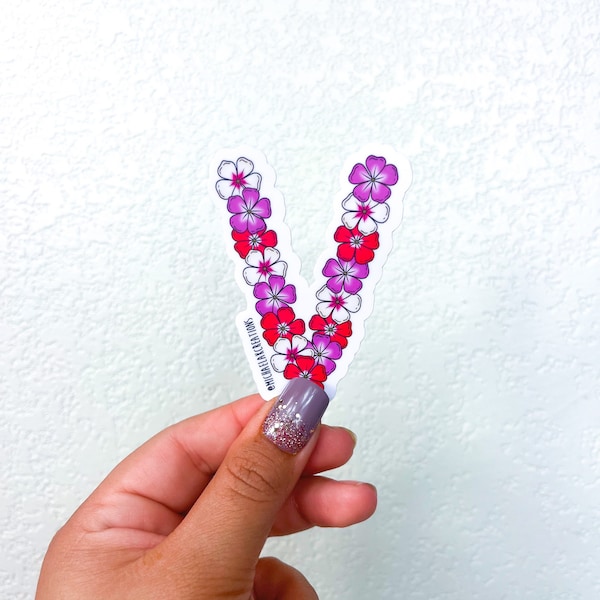 Letter V Sticker - Etsy