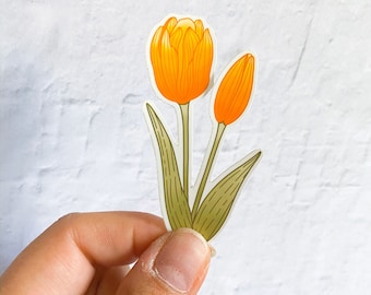 Tulip Flower Stickers One Inch Round Seals - Etsy