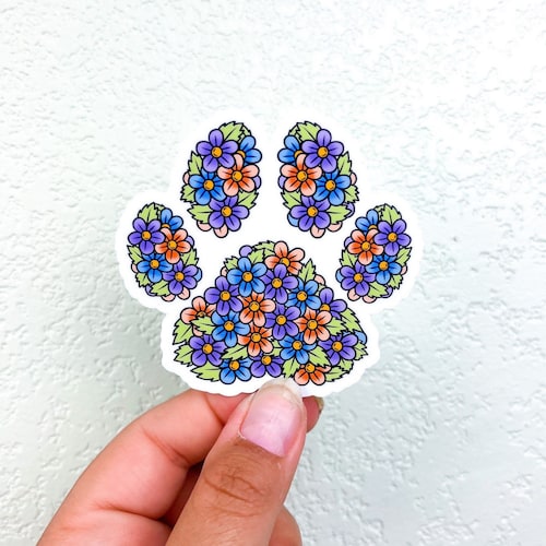 Dog Paw Camping Sticker Waterproof - Etsy