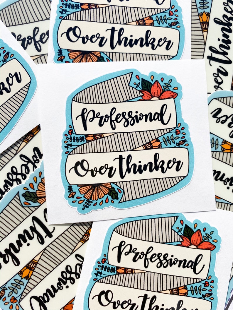 Professional Over Thinker Sticker Stickers for Hydroflask - Etsy