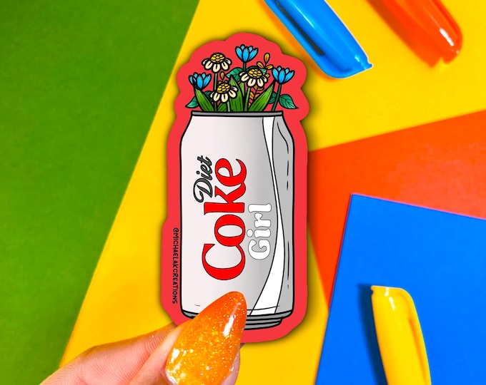 Diet Coke Girl Sticker,stickers for Hydroflask,laptop Sticker,cute Car ...