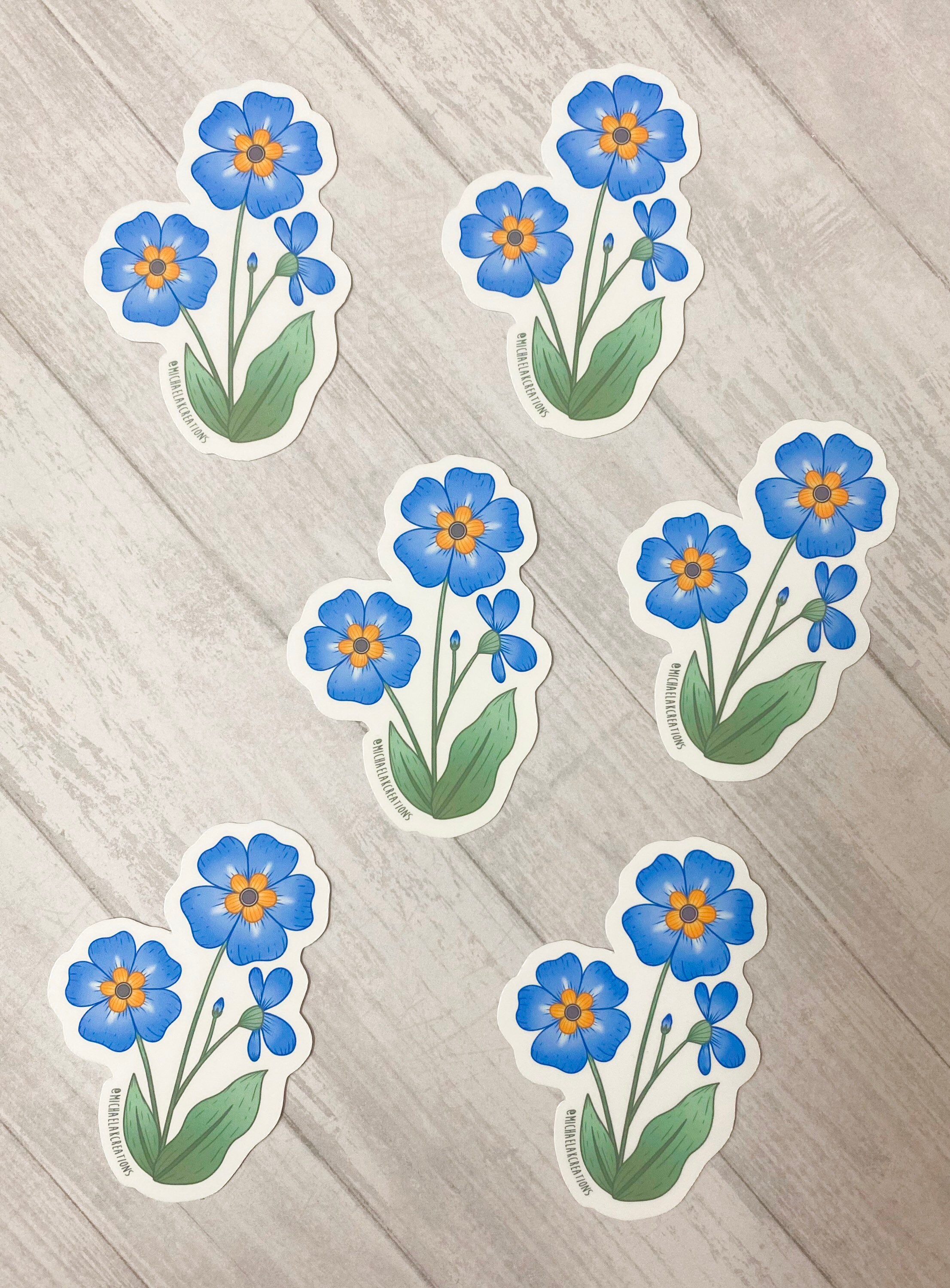 Forget Me Not Sticker Stickers for Hydroflask Laptop - Etsy