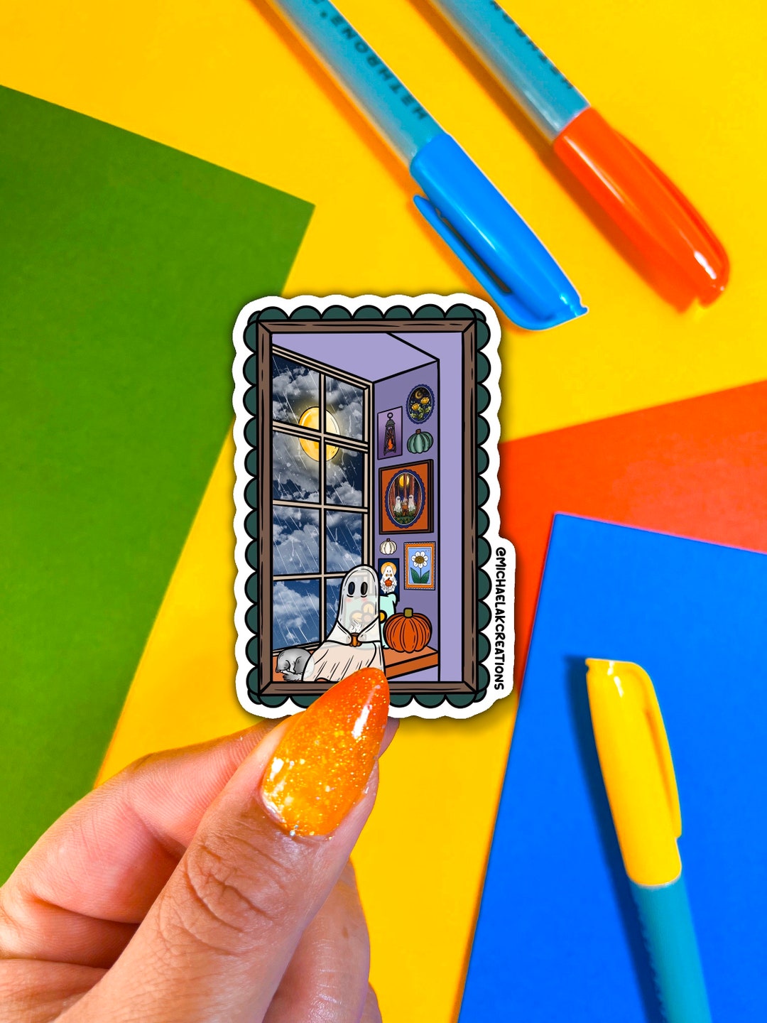 Sad Ghost Sticker | Stickers for Hydroflask | Laptop Stickers | Ghost ...